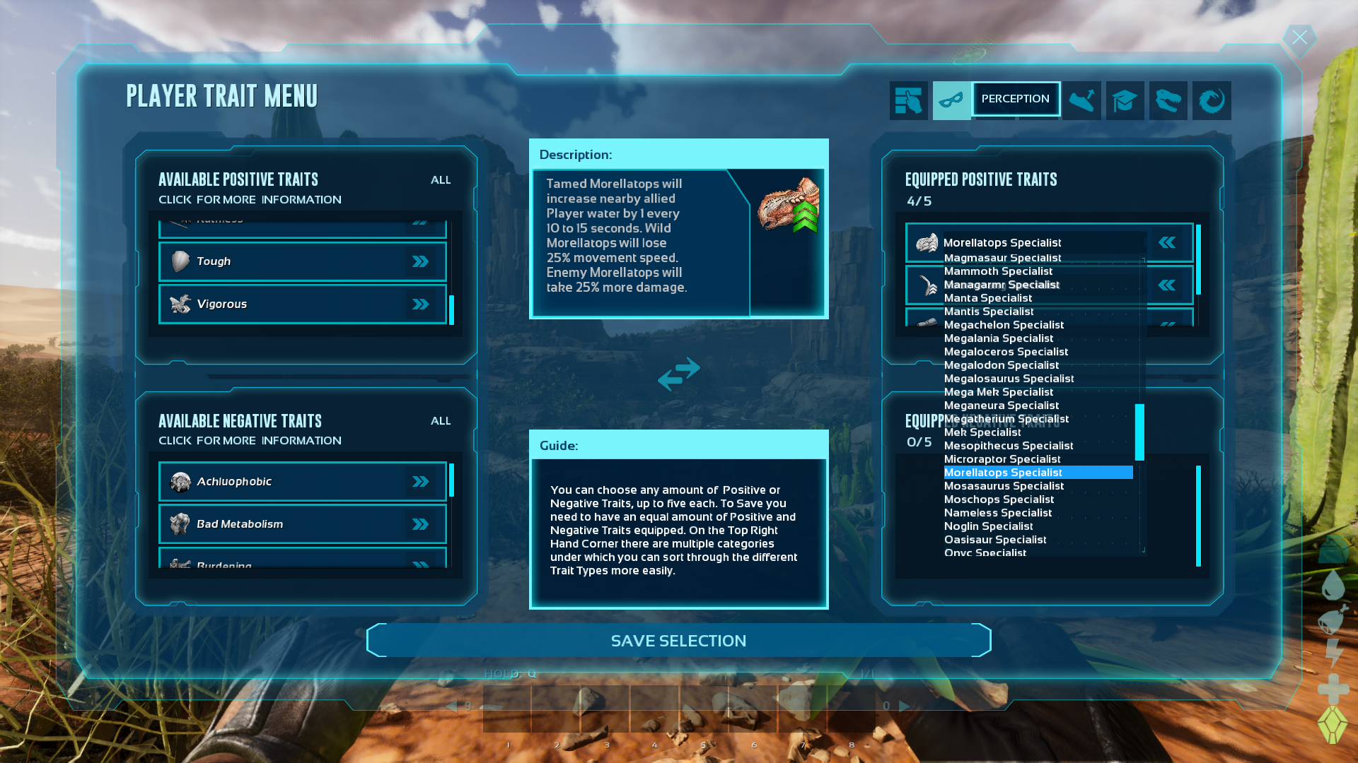 Traits for Players - Gallery - Ark Survival Ascended Mods - CurseForge