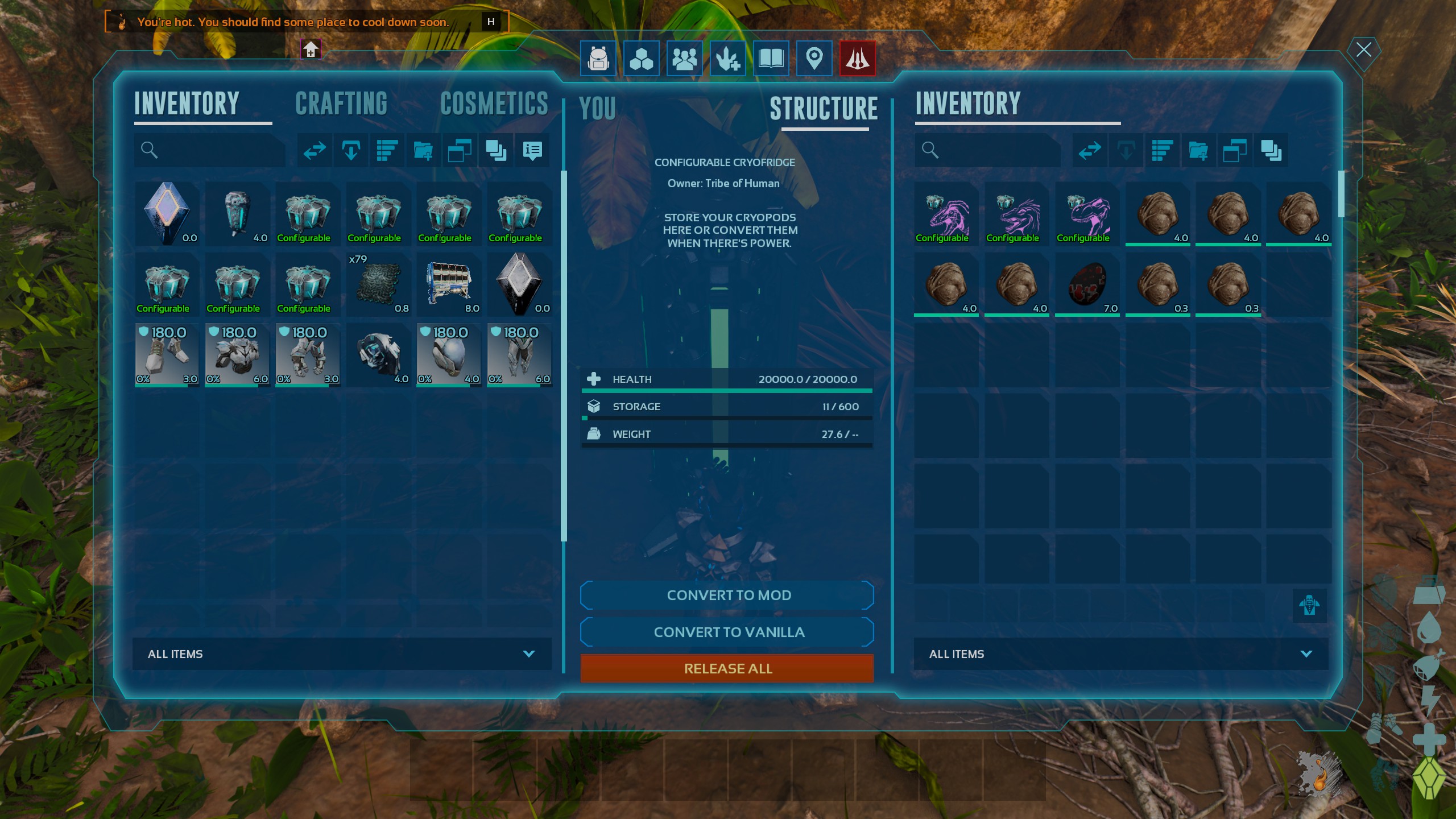 Configurable Cryopods - Gallery - Ark Survival Ascended Mods - CurseForge