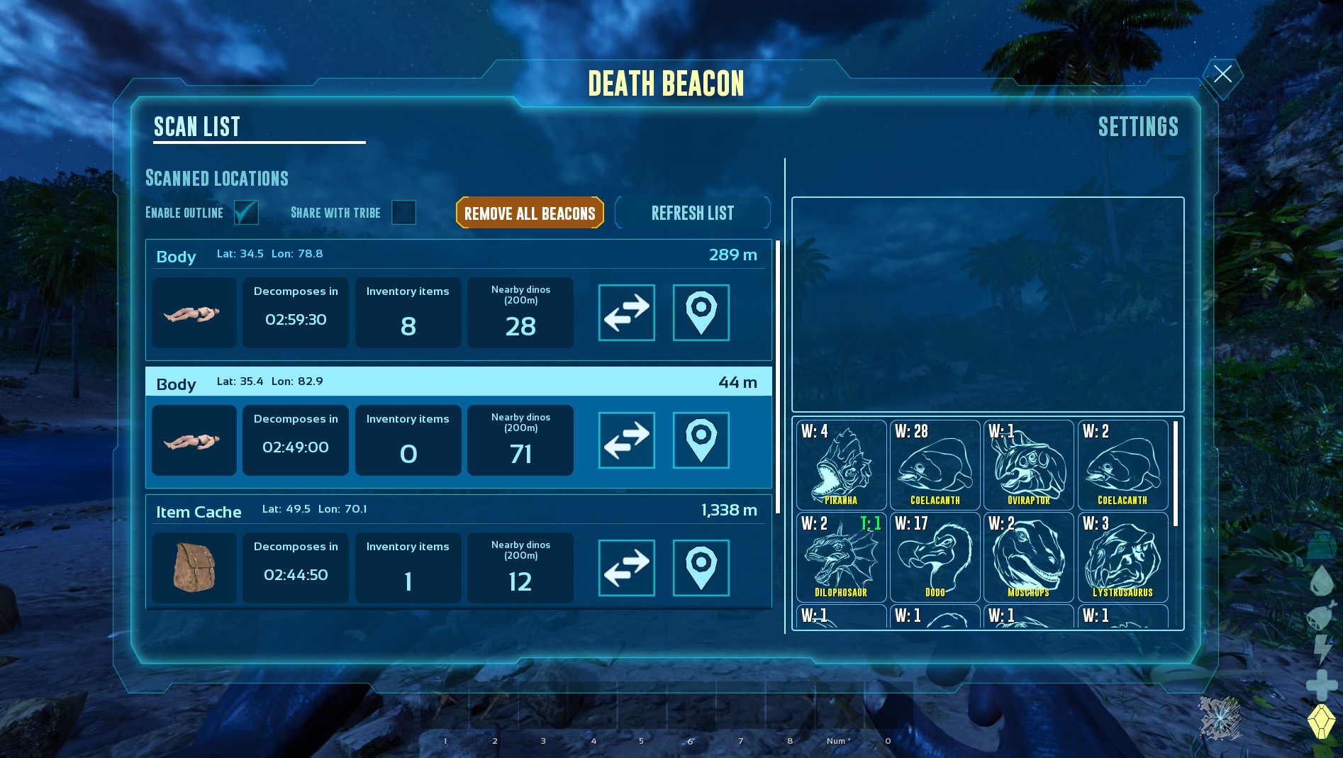 Death Beacon (cross-platform) - Corpse finder - Gallery - Ark Survival Ascended Mods - CurseForge