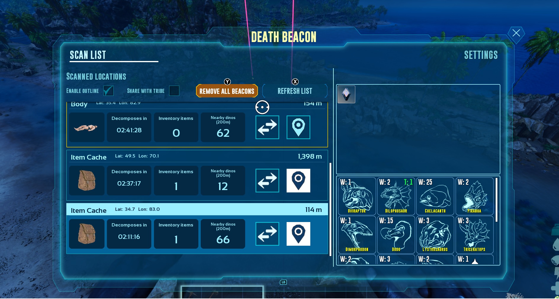 Death Beacon (cross-platform) - Corpse finder - Gallery - Ark Survival Ascended Mods - CurseForge