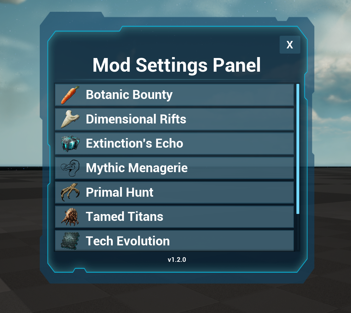 Mod Settings Panel - Gallery - Ark Survival Ascended Mods - CurseForge