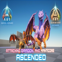 Attacking Dragon and Manticore Ascended - Ark Survival Ascended Mods ...